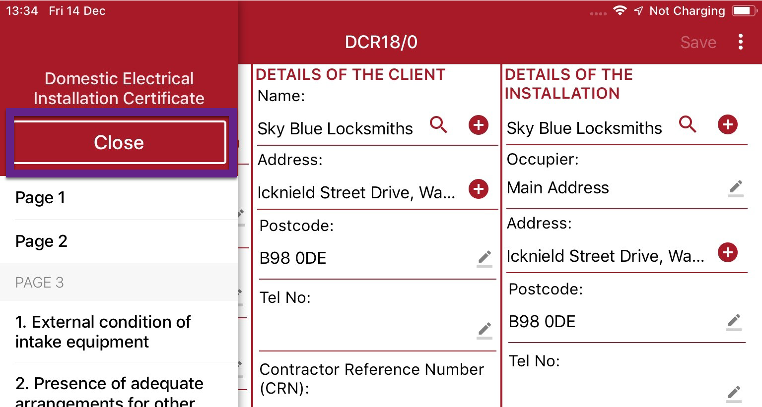 Creating New Certs | NICEIC Apps – Clik