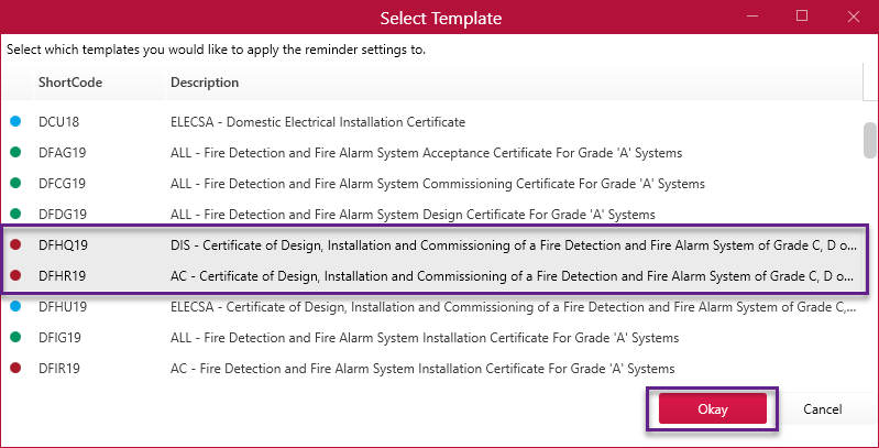 Adding Automatic Cert Reminders | NICEIC – Clik