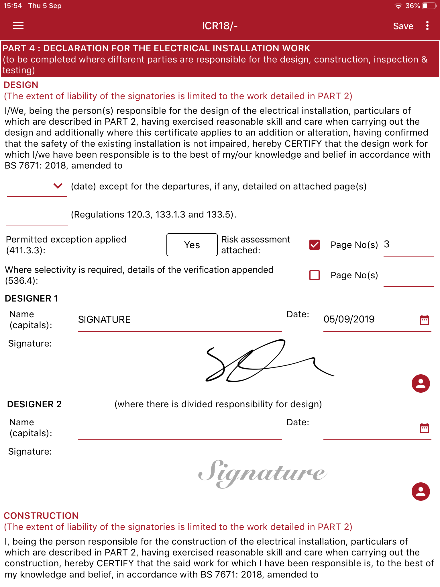 Adding Signatures To Certs | NICEIC Apps – Clik
