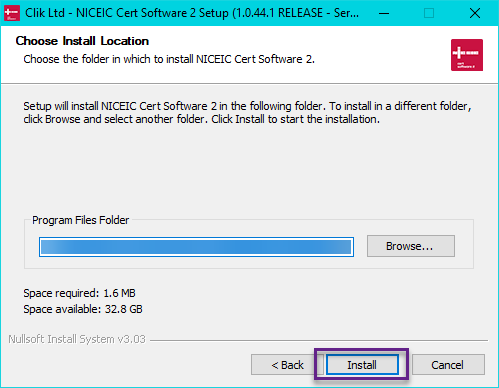 Installing The Software | NICEIC – Clik