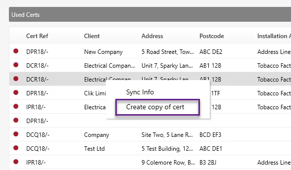 Creating Copies Of Uploaded Certs In Field Mode | NICEIC – Clik