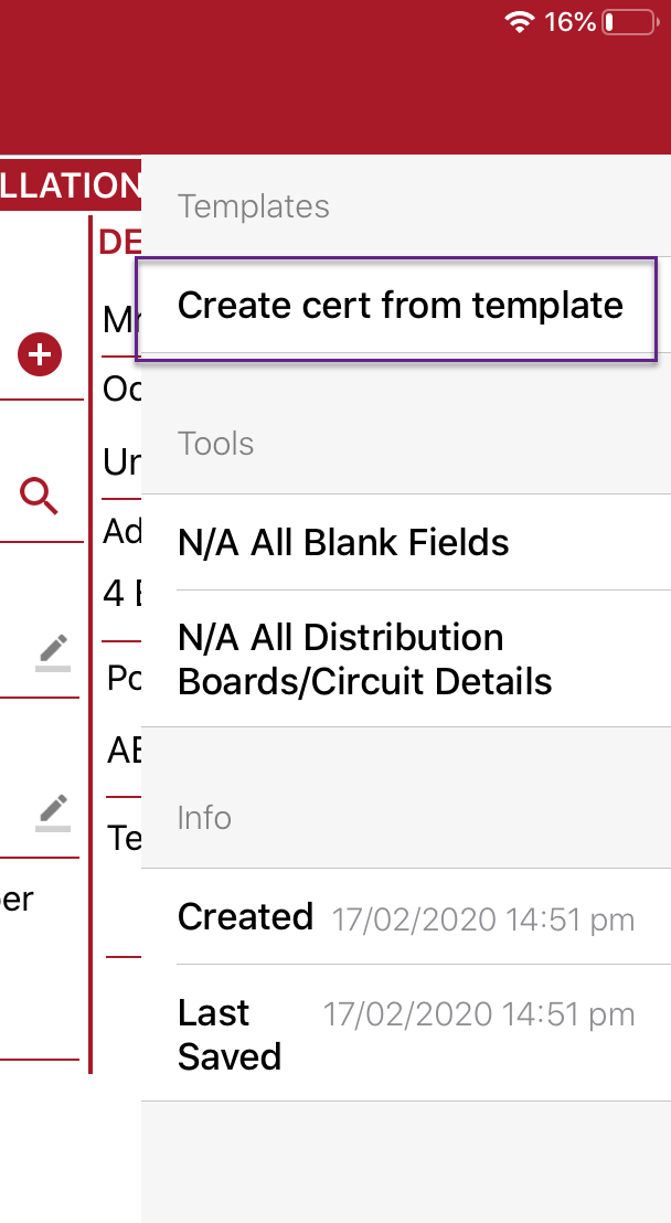 Applying Templates | NICEIC Apps – Clik