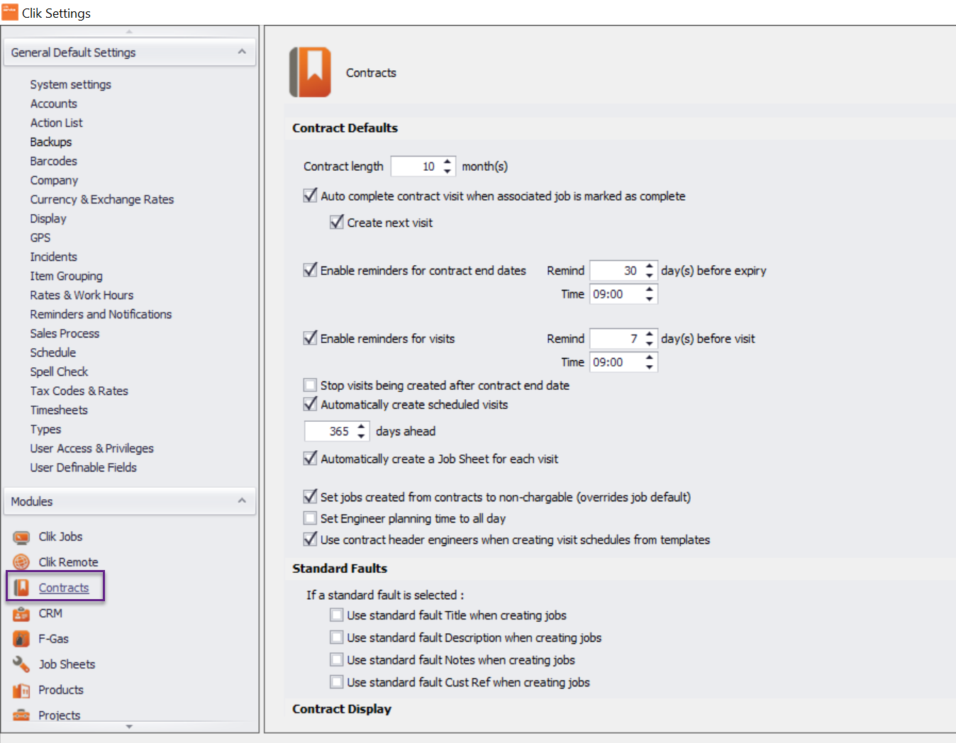 Editing Module Settings - CS – Clik