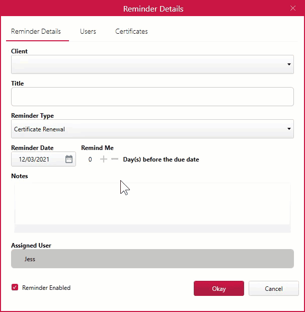 Creating Reminders | NICEIC – Clik