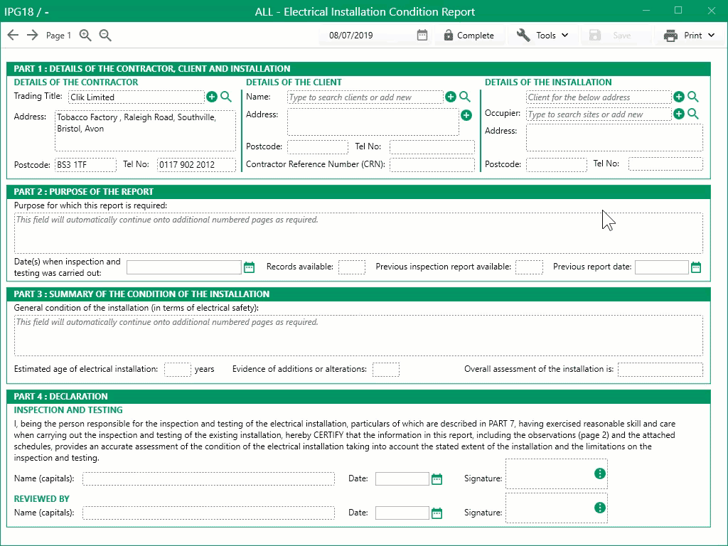 Applying Templates To Certs | NICEIC – Clik