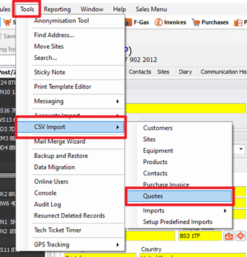 Importing Quotes Via CSV - CS – Clik