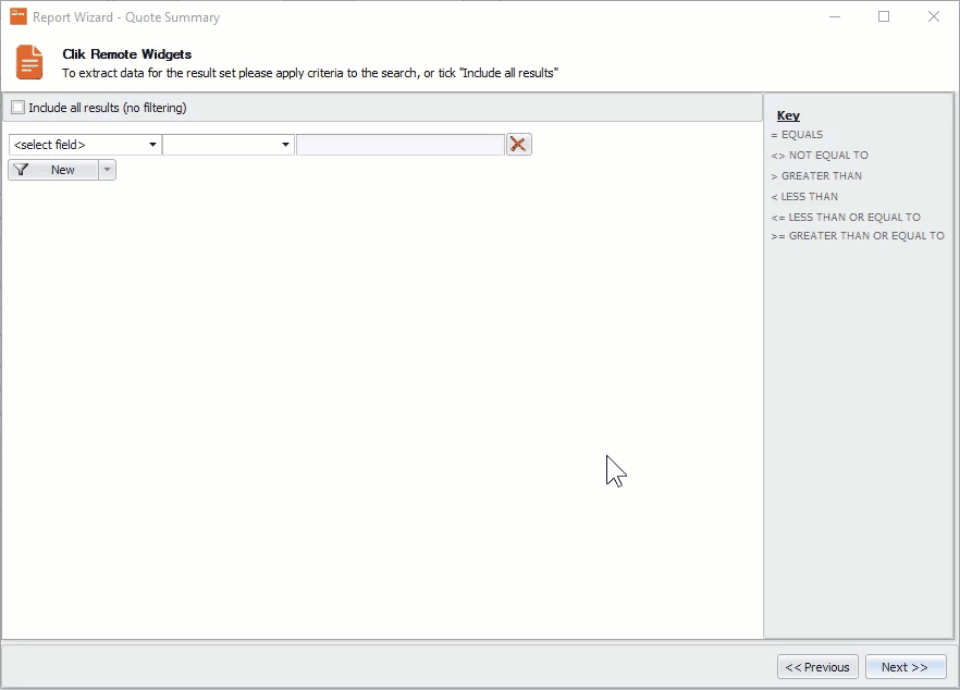 Setting Up Quote Status Widgets | CR – Clik