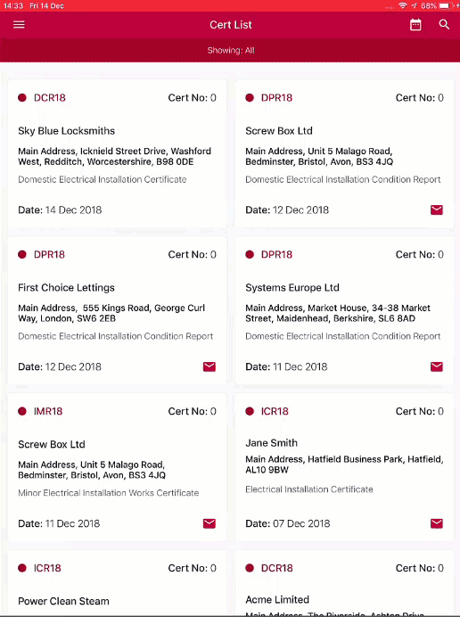 Downloading Certs | NICEIC Apps – Clik