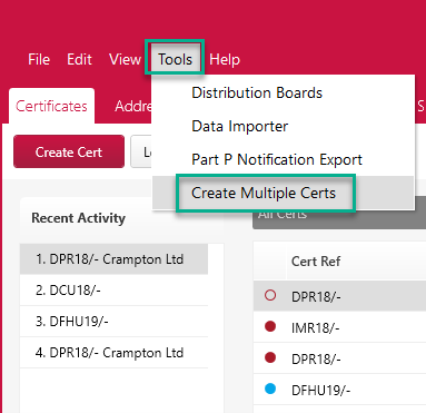 Creating Multiple Certs | NICEIC – Clik