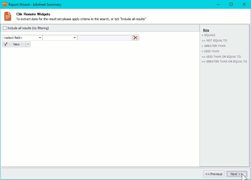 Setting Up Dashboard Widgets | CR – Clik