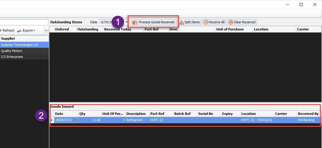 Raise A PO For Refrigerant And Book It - CS – Clik