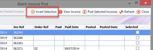 Batch Posting Sales Invoices To Sage - CS – Clik