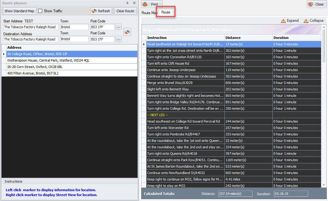 Jobs Route Planner - CS – Clik