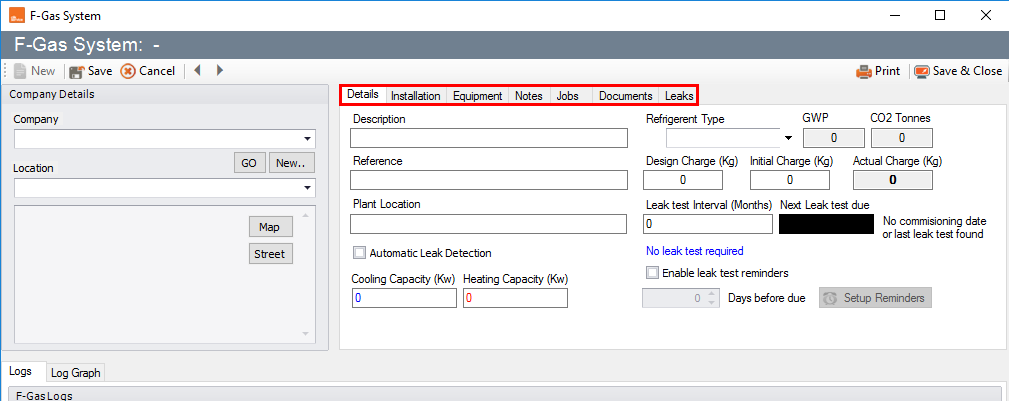 Creating F-Gas Systems - CS – Clik