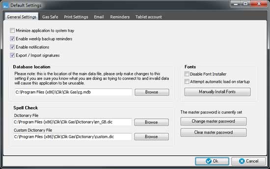General Settings - CG – Clik