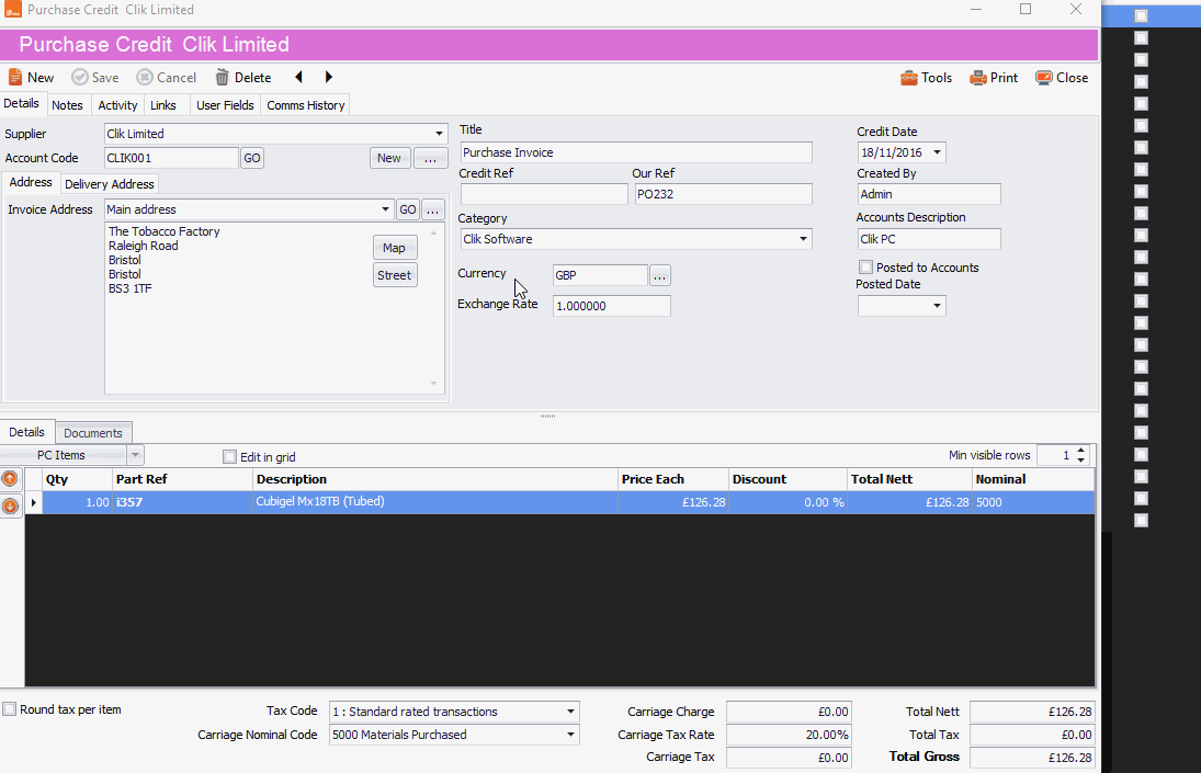 Using Purchase Credits - CS – Clik