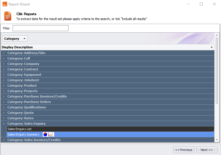 Reporting Features - CS – Clik