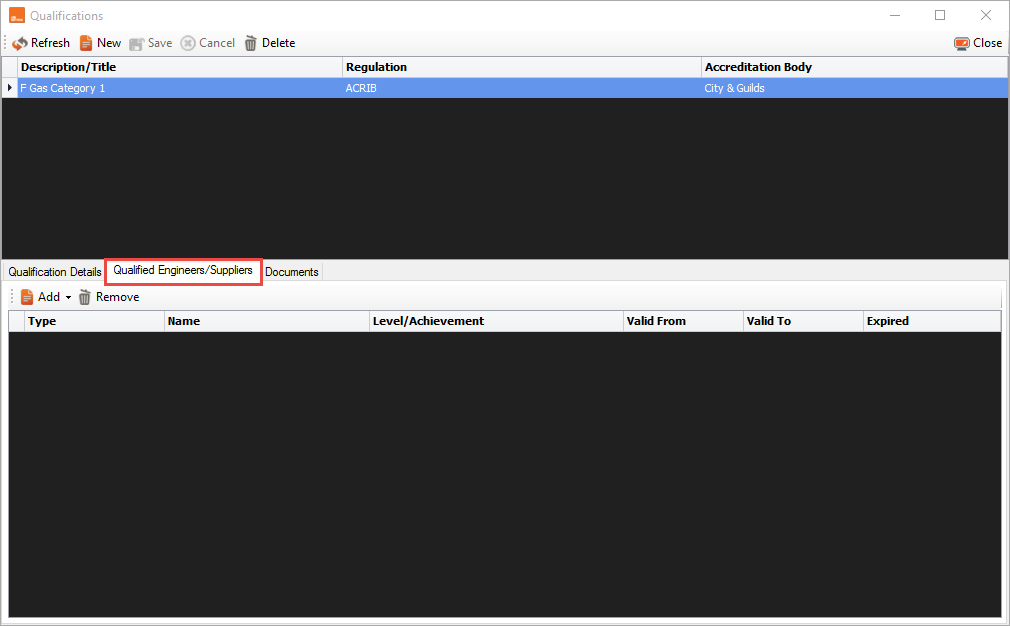 Assign Engineers & Set Reminders For Qualifications - CS – Clik