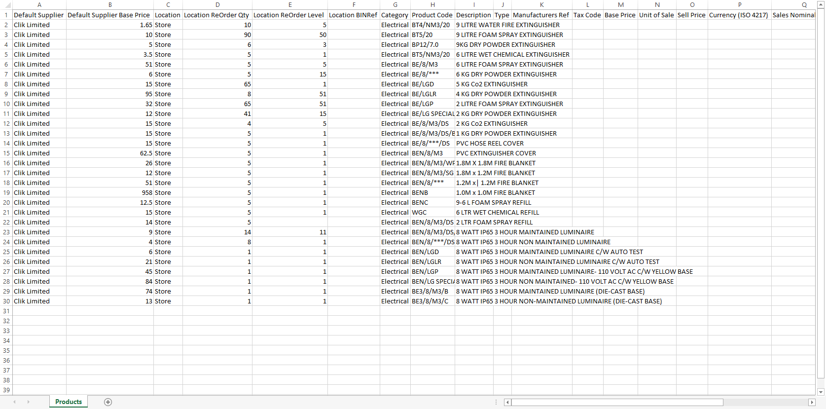 Importing Products Via CSV - CS – Clik